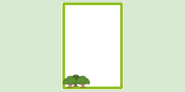 FREE! - Printable Tree Page Border | Page Border | Twinkl