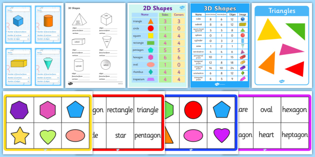 2d and 3d Shapes (teacher made)
