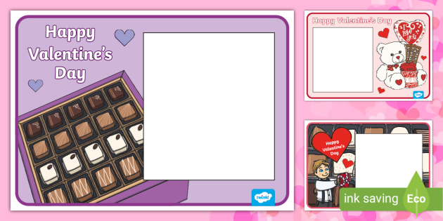 FREE! - Valentine's Day Chocolate Picture Frames - Primary Resources