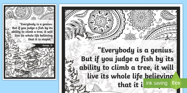 * NEW * Everyone is a Genius Mindfulness Colouring Page