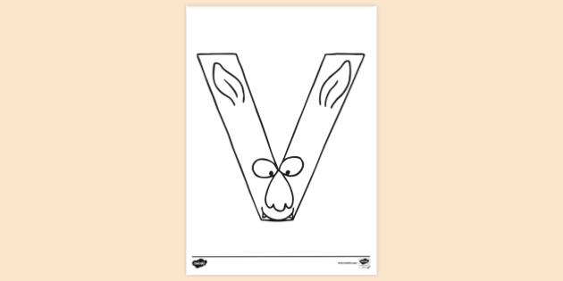 FREE! - Letter V Colouring | Colouring Sheets (teacher made)