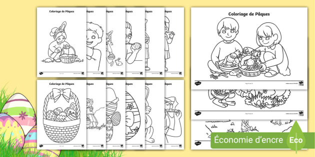 Coloriage de Pâques (Teacher-Made)