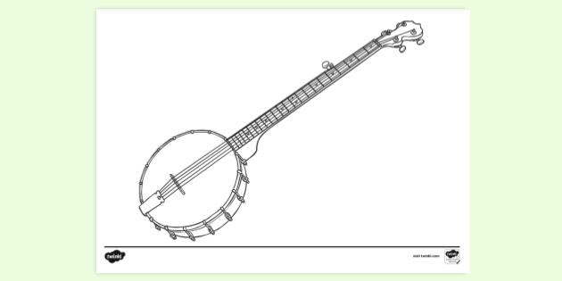 FREE! - Banjo Colouring Sheets | Colouring Pages