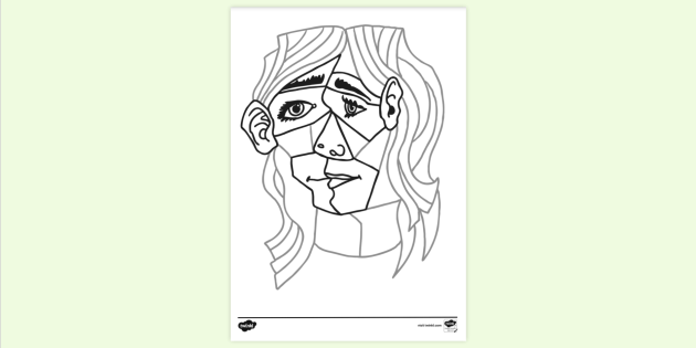 FREE! - Picasso Colouring Page (teacher made)