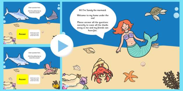 Under The Sea Themed Adaptable Starter And Plenary PowerPoint
