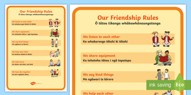 Our Friendship Rules A4 Display Poster (teacher made)