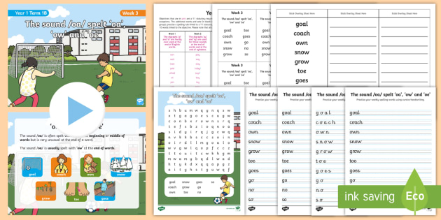 Year 1 Term 1B Week 3 Spelling Pack (teacher made)