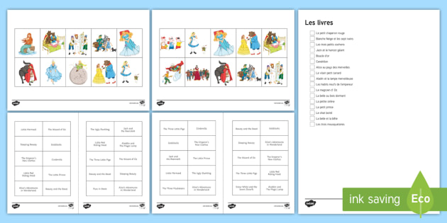 French World Book Day Bingo - French