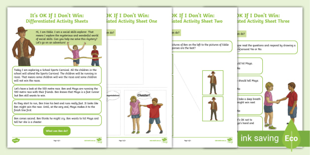 It's OK If I Don't Win: Differentiated Activity Sheets