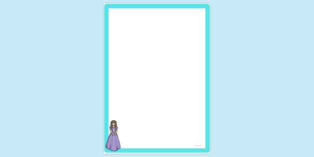 FREE! - Simple Easy Princess Page Border | Page Borders | Twinkl