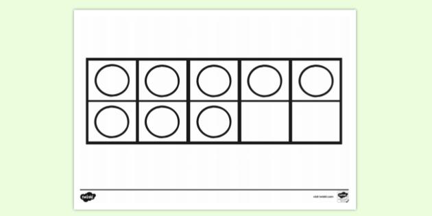 FREE! - Tens Frame Eight Colouring | Colouring Sheets