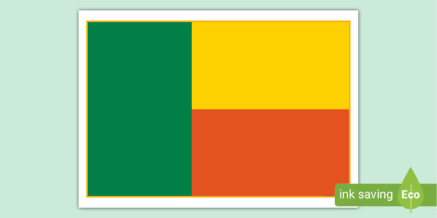 FREE! - Benin Flag Poster | Display Resources | Twinkl