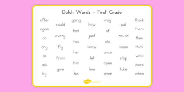 First Grade Dolch Sight Words | Resources | Twinkl USA