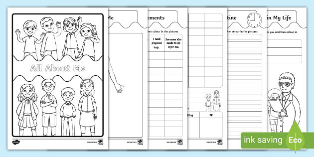 All About Me Fact File - Younger Learners