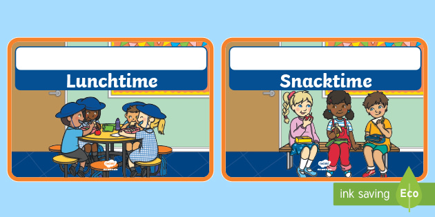 👉 Editable Lunchtime Snack Time Mat