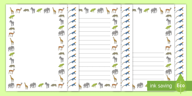 African Animals Page Borders (Teacher-Made)
