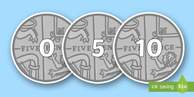 Counting in 5s on 5ps