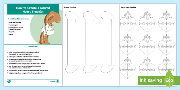 Feast of the Sacred Heart Bracelet Activity - CfE - Twinkl