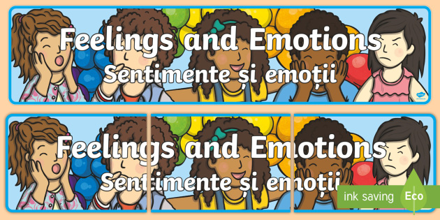 Feelings and Emotions Display Banner English/Romanian - Feelings and ...