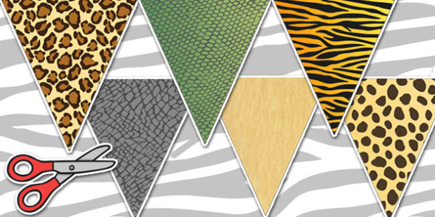 Animal Print Display Bunting (teacher made)