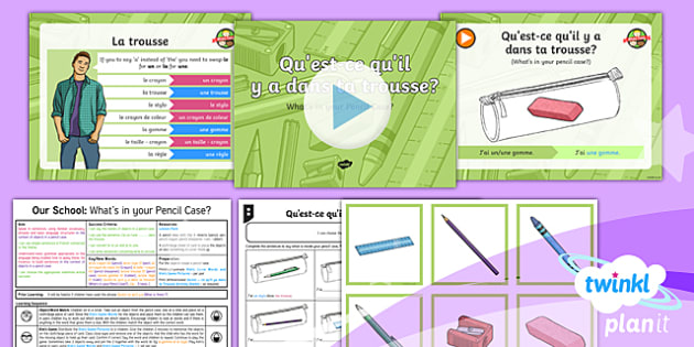 Pencil Case in French Words - What’s in your Pencil Case?