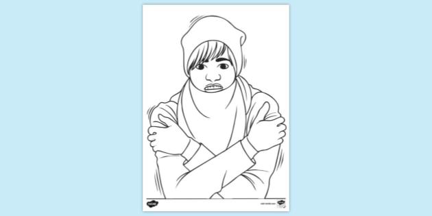 FREE! - I'm Cold Colouring Sheet | Colouring Sheets
