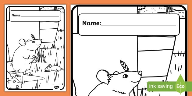 FREE! - Mouse Colouring Book Cover (teacher made)