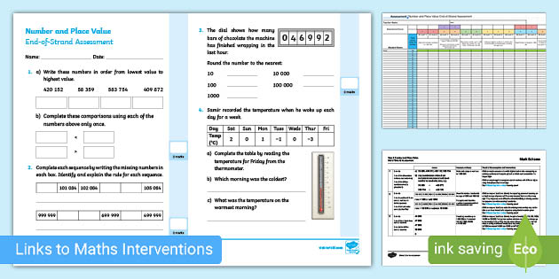 👉 Y5 Number and Place Value End-of-Strand Assessment
