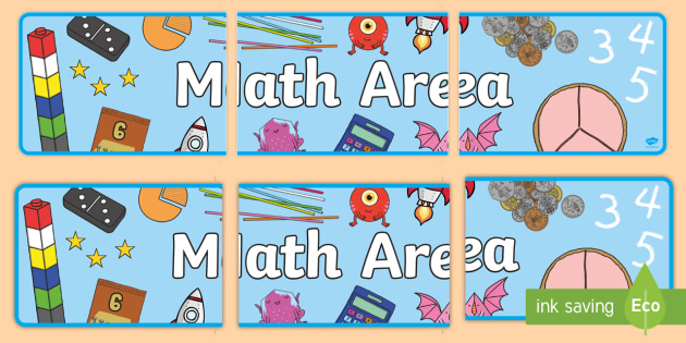 Math Area Sign