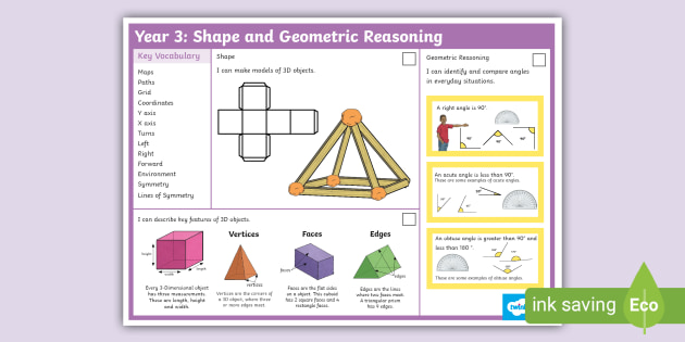 Year 3 Shape and Geometric Reasoning Knowledge Organiser