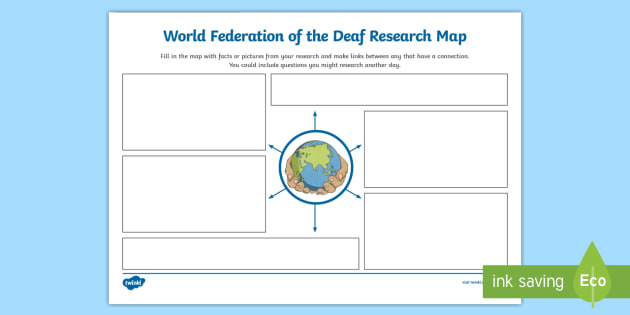 World Federation of the Deaf Research Map (teacher made)