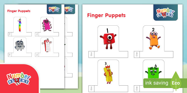 Numberblocks: Finger Puppets (teacher made)