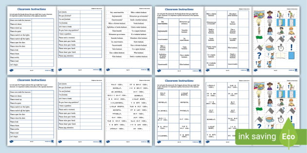 Classroom Instructions Cut And Paste Activity Sheet Classroom Instructions Cut And Paste Activity Sheet