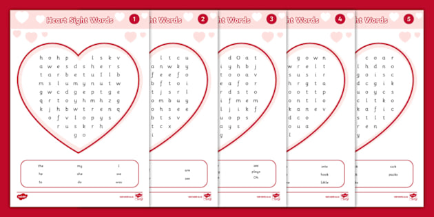 The Heart Wordsearch