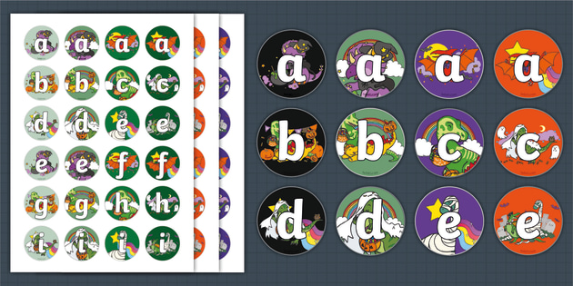 FREE! - Halloween Dinosaurs | Alphabet Stickers