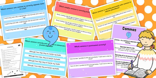 Commas Resource Pack (teacher made)