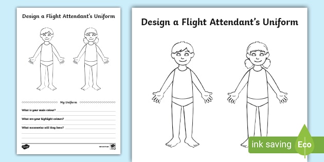 Design A Flight Attendant's Uniform (teacher made)