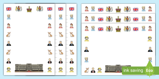 Royal Writing Paper Page Borders – Writing Resource - Twinkl