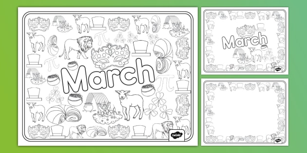 march coloring pages for preschoolers