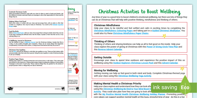 Christmas Wellbeing Activities | twinkl.com.au