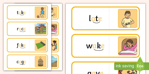 Read and Reveal Magic e 'a' word cards (teacher made)