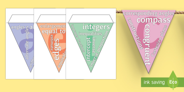 ABC Maths Words Display Bunting (teacher made)