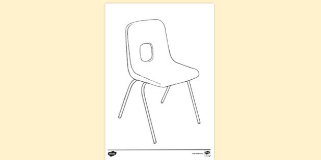 FREE! - Chair Seat Colouring Sheet | Colouring Sheets