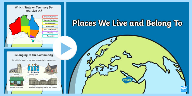 Places We Live and Belong To PowerPoint (teacher made)