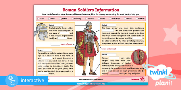 Interactive PDF: Home Learning: History: LKS2: The Romans