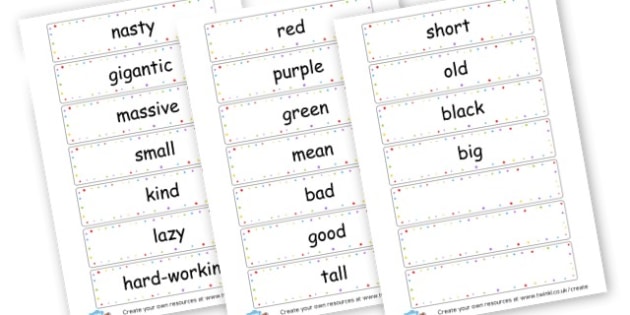 Primary Resources Adjectives | twinkl.com.au