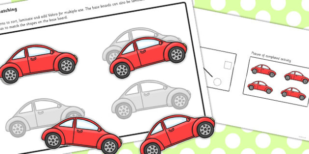 Workstation Pack Transport Matching Activities Set 1