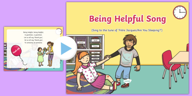 Being Helpful Song PowerPoint | Pictures of Being Helpful