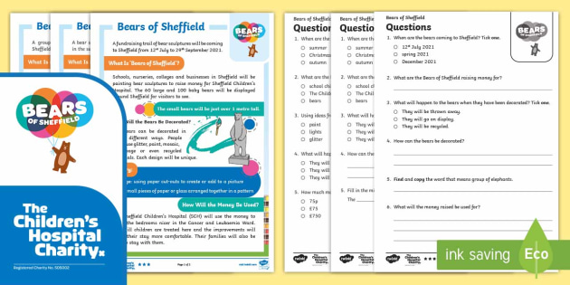 FREE! - Bears of Sheffield Reading Comprehension KS1