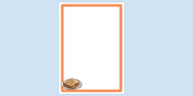 FREE! - Simple Blank Toast Page Border (teacher made)